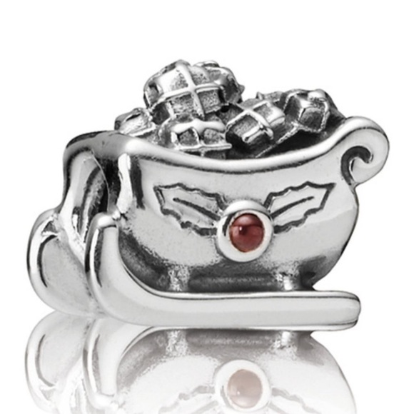 Pandora | Jewelry | Pandora Santa Sleigh With Cz Charm Accent | Poshmark